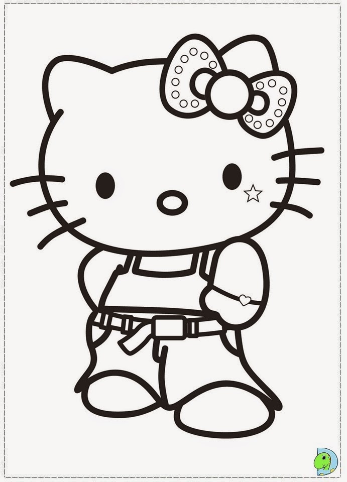 Dinokids - Desenhos para colorir: Desenhos de Hello Kitty para colorir