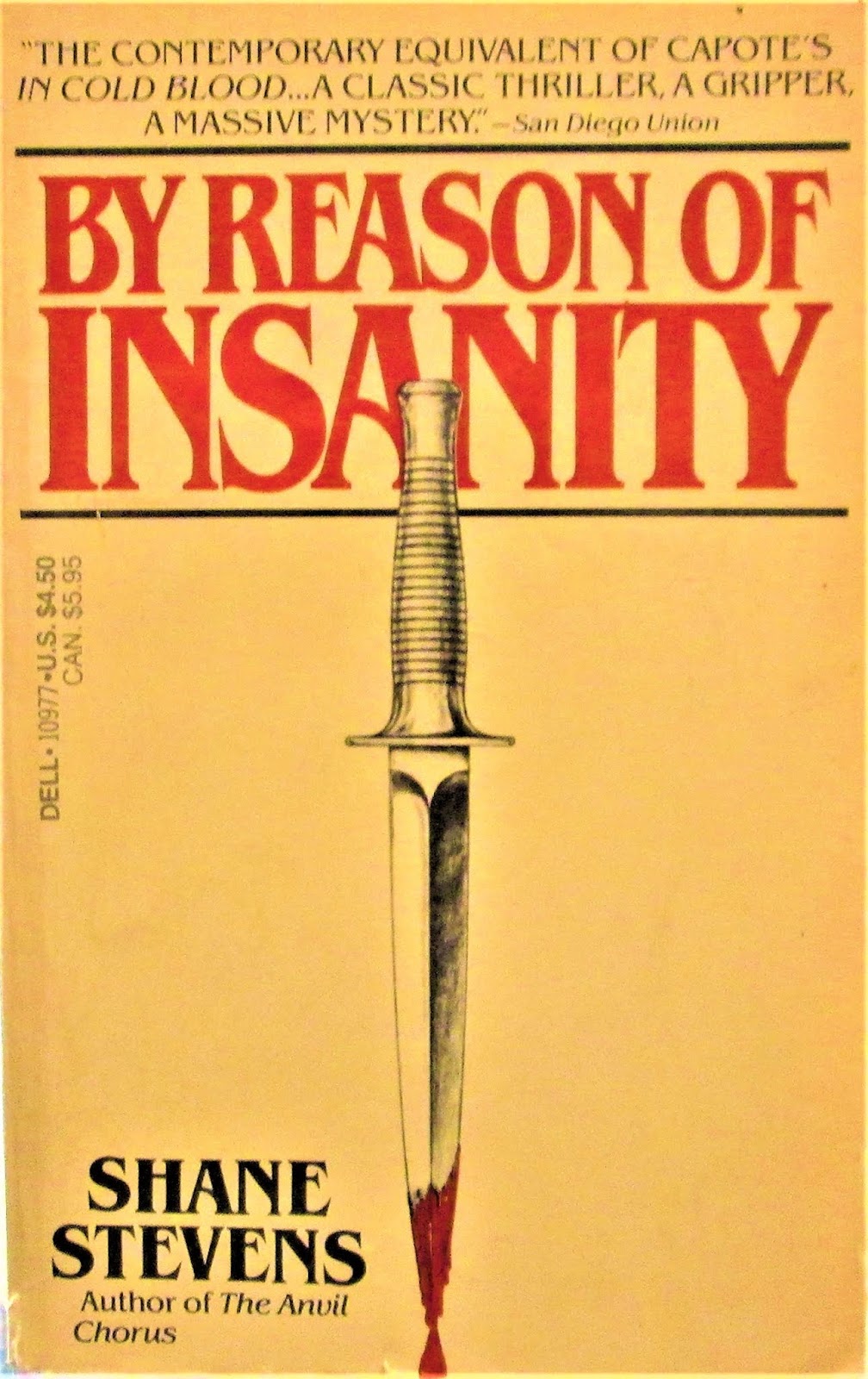 Too Much Horror Fiction: By Reason of Insanity by Shane Stevens (1979 ...