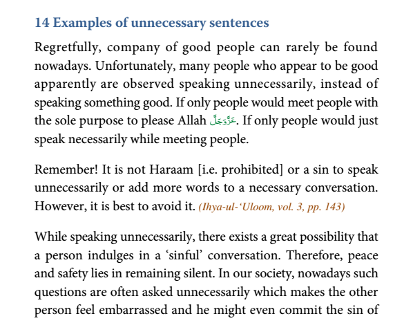 14 Examples of Unnecessary Sentences | Islam Library Pk