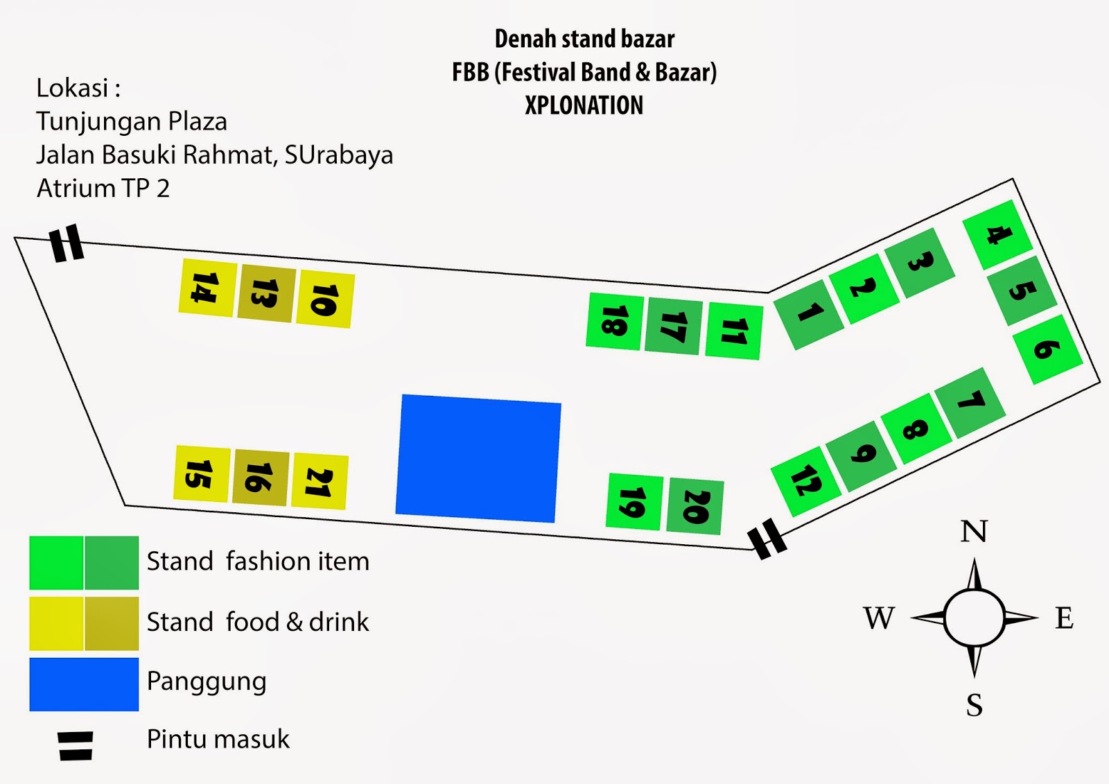 Xplonation: Denah Lokasi dan Bazaar Tenant