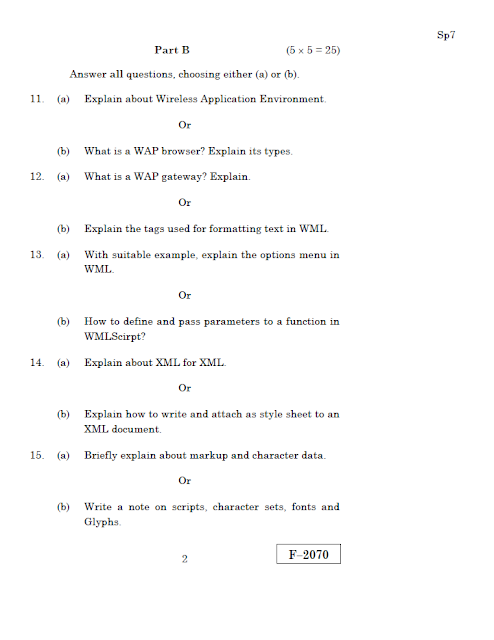 Alagappa University M.Sc.,(CS)- Elective : WAP AND XML APRIL 2019 ...