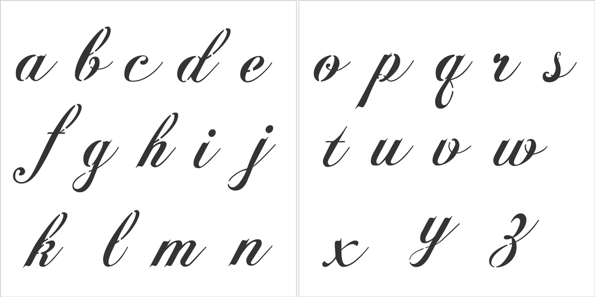 Fancy Letter Stencils - Letter Format
