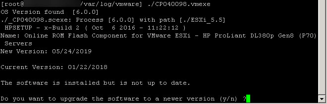 How to flash HPE ProLiant Servers system ROM from ESXi host - the ...