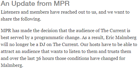 Media Confidential: Twin Cities Radio: The Current Fires DJ Eric Malmberg