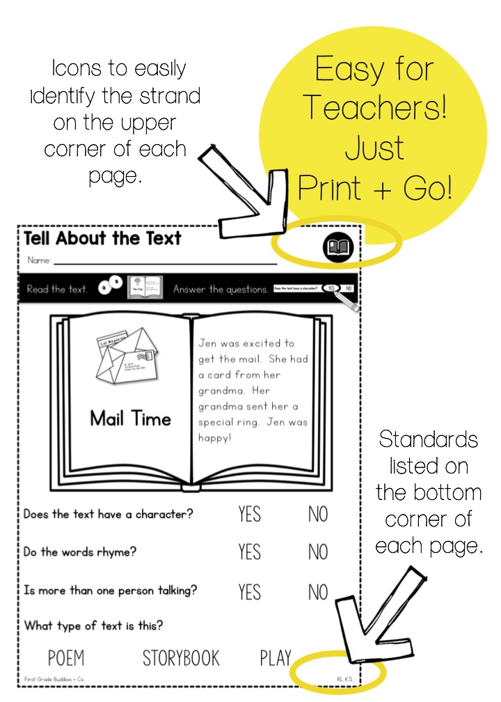 Standards...Simplified! Print a Standard for ELA! | First Grade Buddies