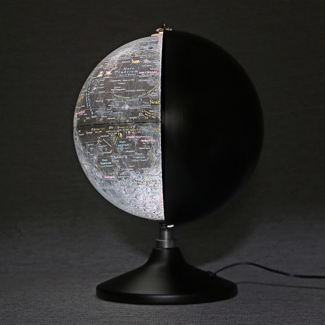 Mapsoft Illuminated Moon Phases Globe, Lunar Globe , 24cm/9.5", MPI-24 ...