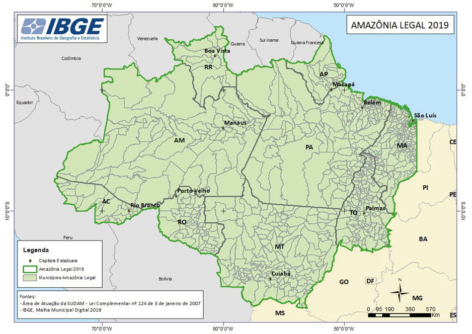 Geografia&Diversidade: IBGE ATUALIZA MAPA DA AMAZÔNIA LEGAL