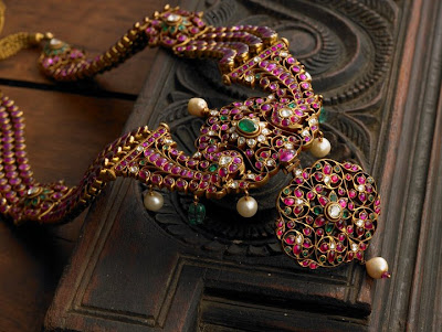 Indian Jewellery and Clothing: Elegant temple ruby jewellery from Arnav ...