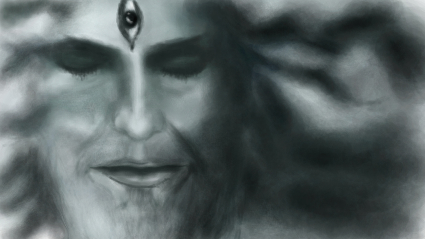 DIGITAL PAINTING FACE OF GOD | a2ztuts