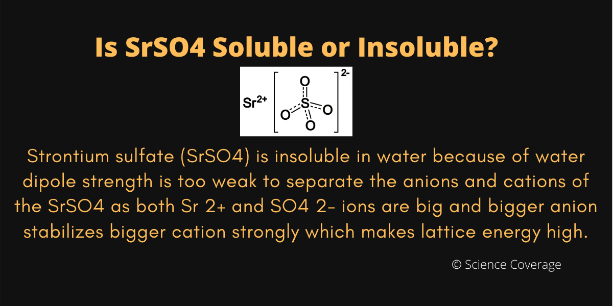 Is SrSO4 Soluble or Insoluble in Water?