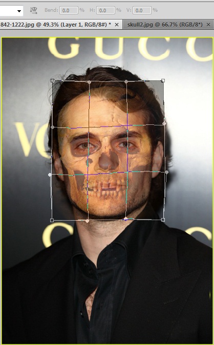 Make A Easy Half Skull and Half Face on photo Tutorial ~ PhotoShop Tutorial