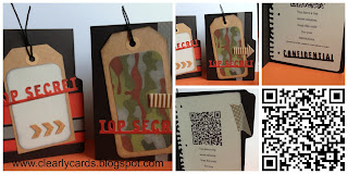 Clearly Cards: Top Secret Card with QR codes