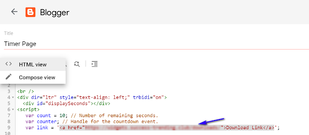 How To Add Timer For Download Links in Blogger - Success Trending