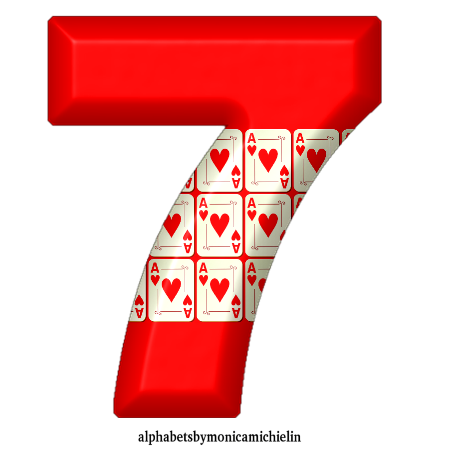 M. Michielin Alphabets: RED SUIT PLAYING CARDS ALPHABET, NUMBERS, ICONS ...