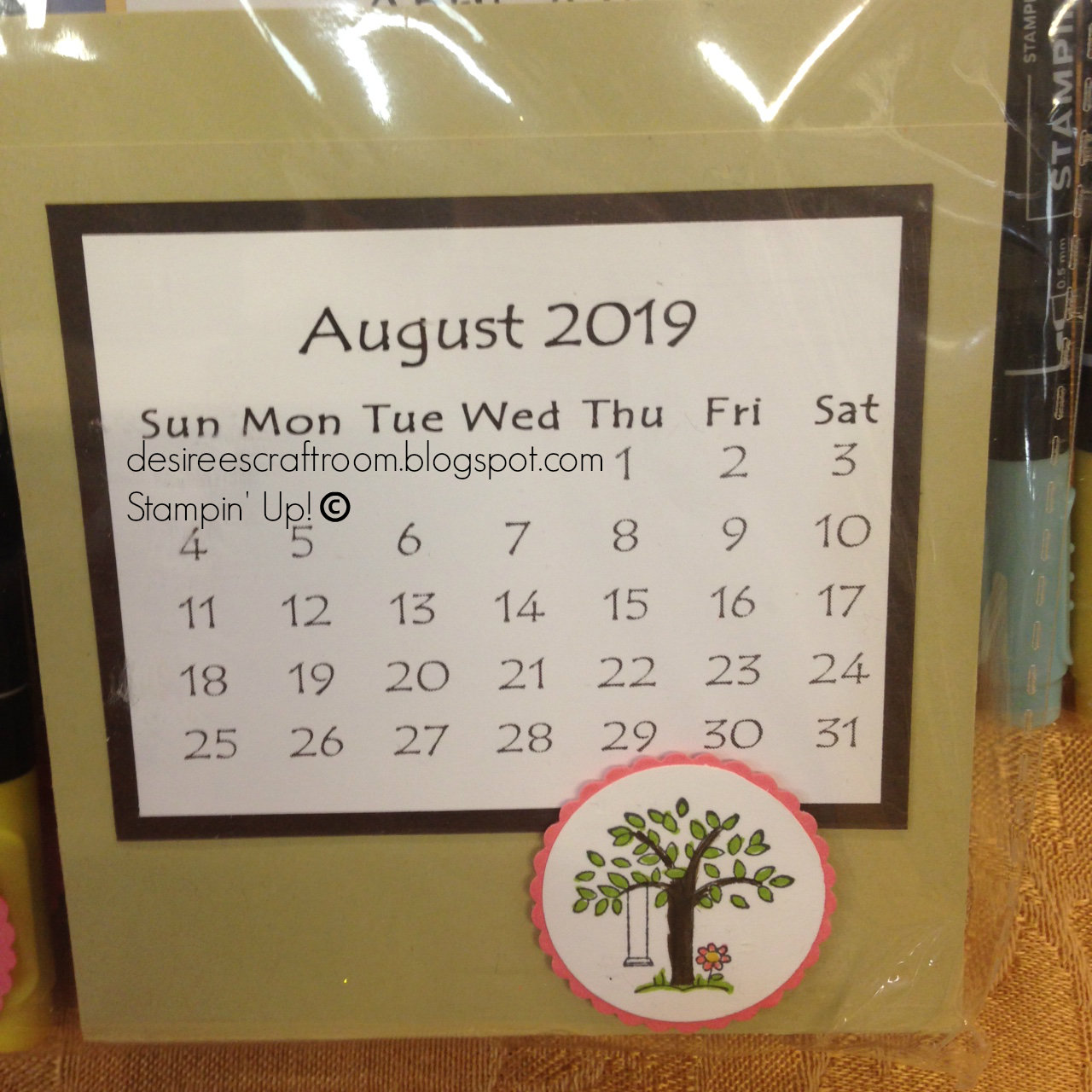 Desiree's Craftroom: July and August Calendars