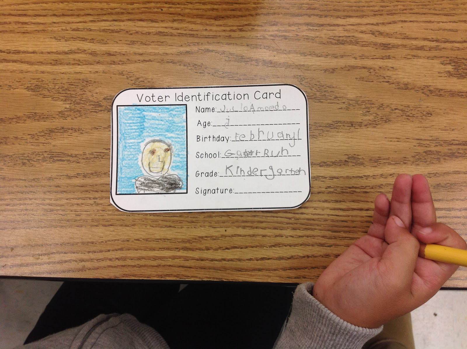 Kindergarten Smiles: Voting!