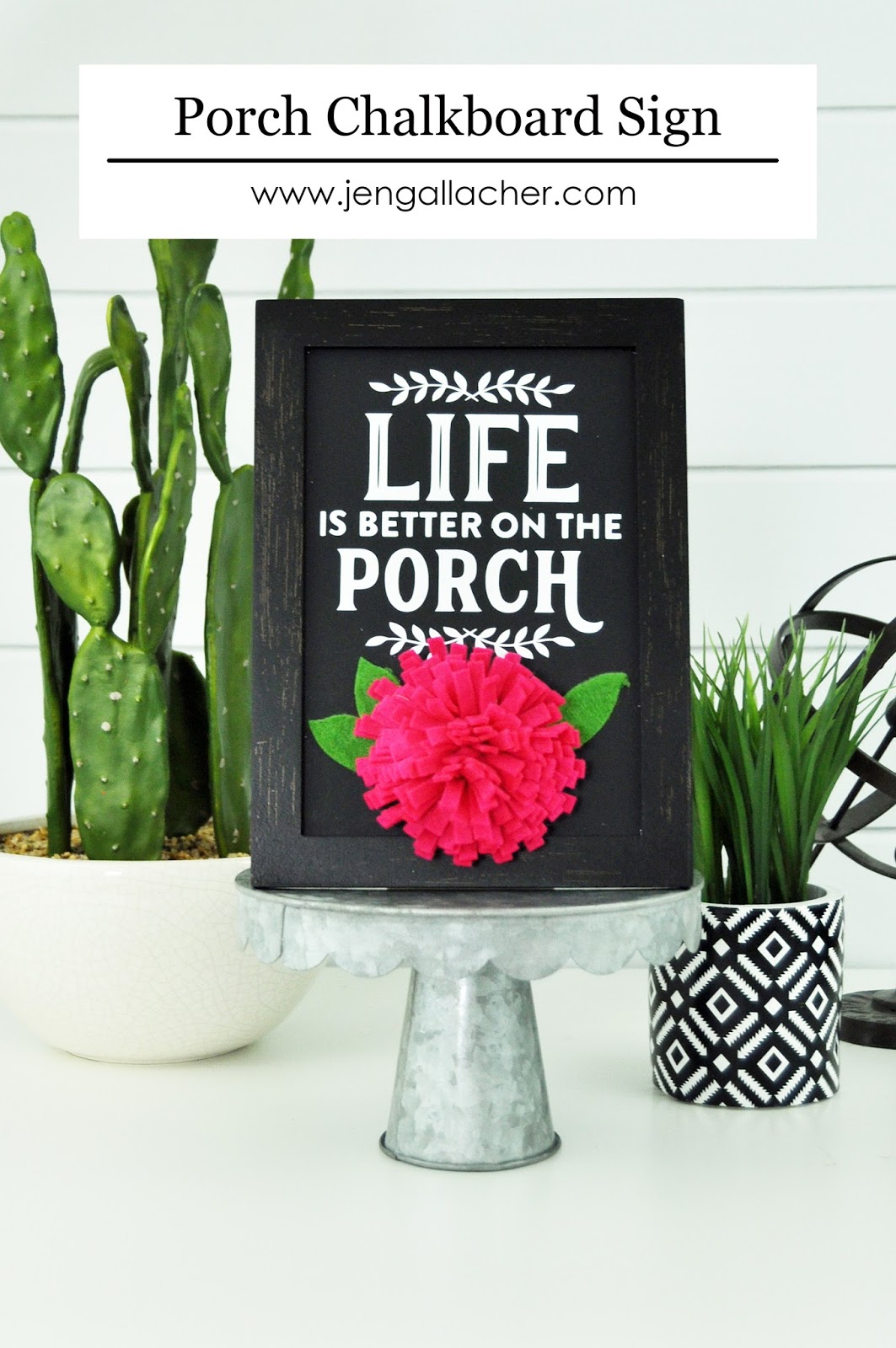 Porch Chalkboard Sign Tutorial | Jen Gallacher