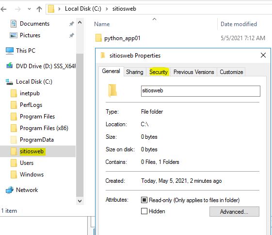 Implementación de aplicaciones web Python (Flask) en Windows Server ...