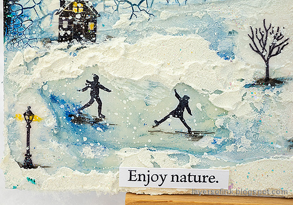 Layers of ink: Mixed Media Winter Scene Tutorial