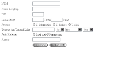 Membuat Form Biodata menggunakan HTML dan PHP ~ Dokter PHP