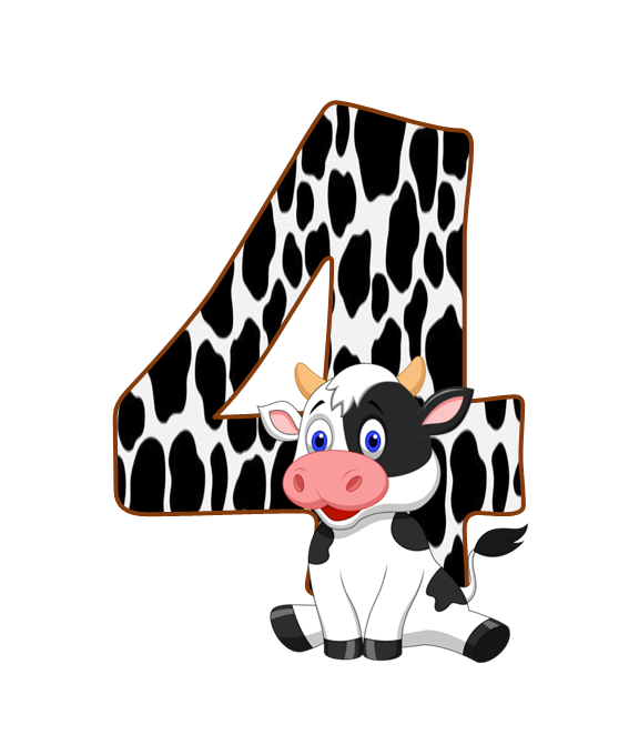 Kits imprimibles gratis : Abecedario y números temática vaca