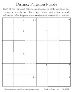 Distinct Partition Puzzle