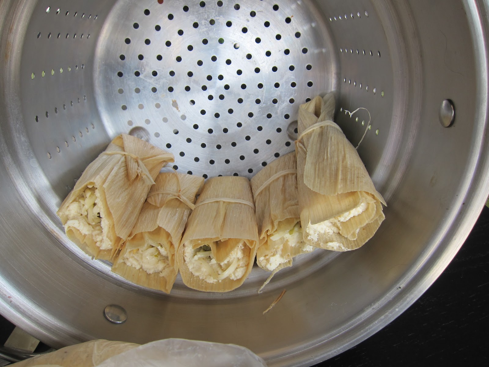 Andrea The Kitchen Witch: Tamales: Pepper Jack and roasted green chiles