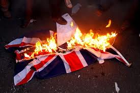 Burning the union flag of oppression - Scottish Republican Socialist ...
