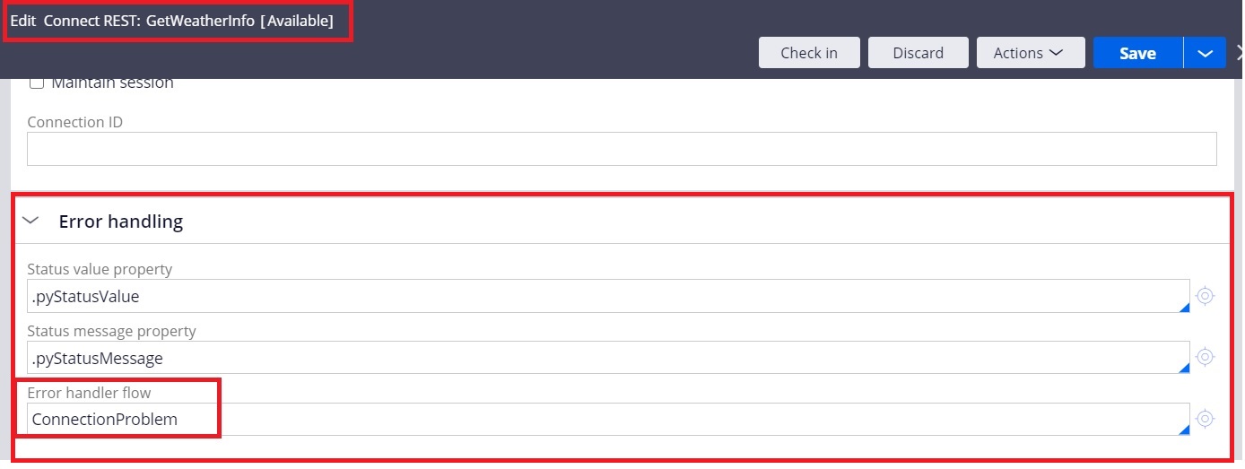Pega exception handling in connectors | Pega Help | Case Management ...