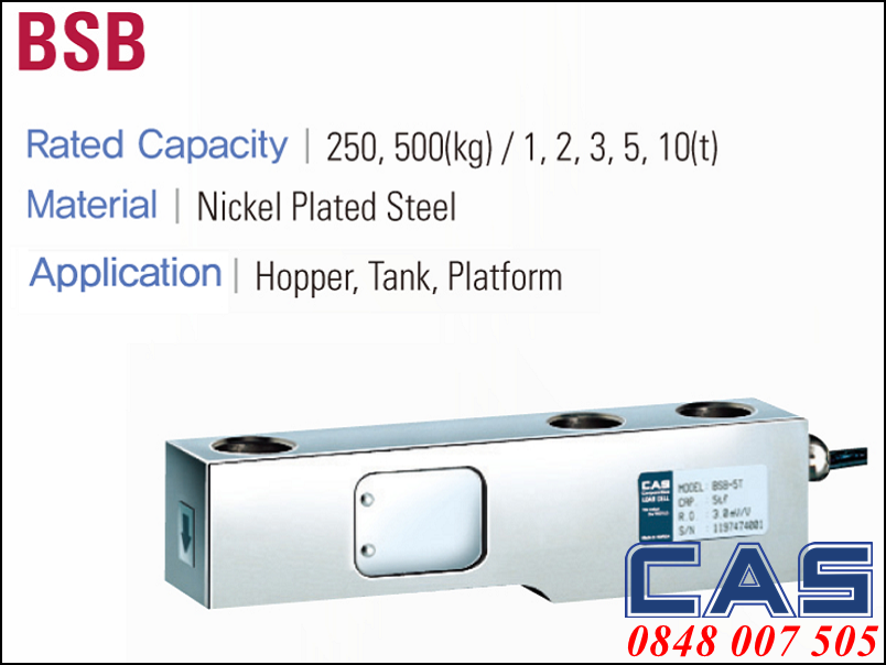Loadcell Cas BSB - Shear Beam Load Cell By CAS Korea - Cân điện tử CAS ...
