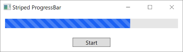 ストライプ付きプログレスバー