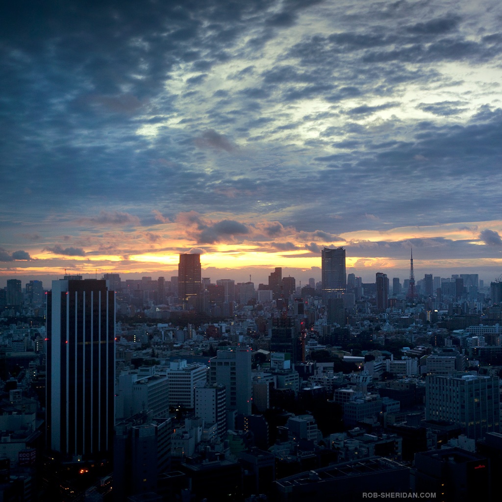 iPad-Backgrounds: Tokyo Sunset iPad Wallpapers