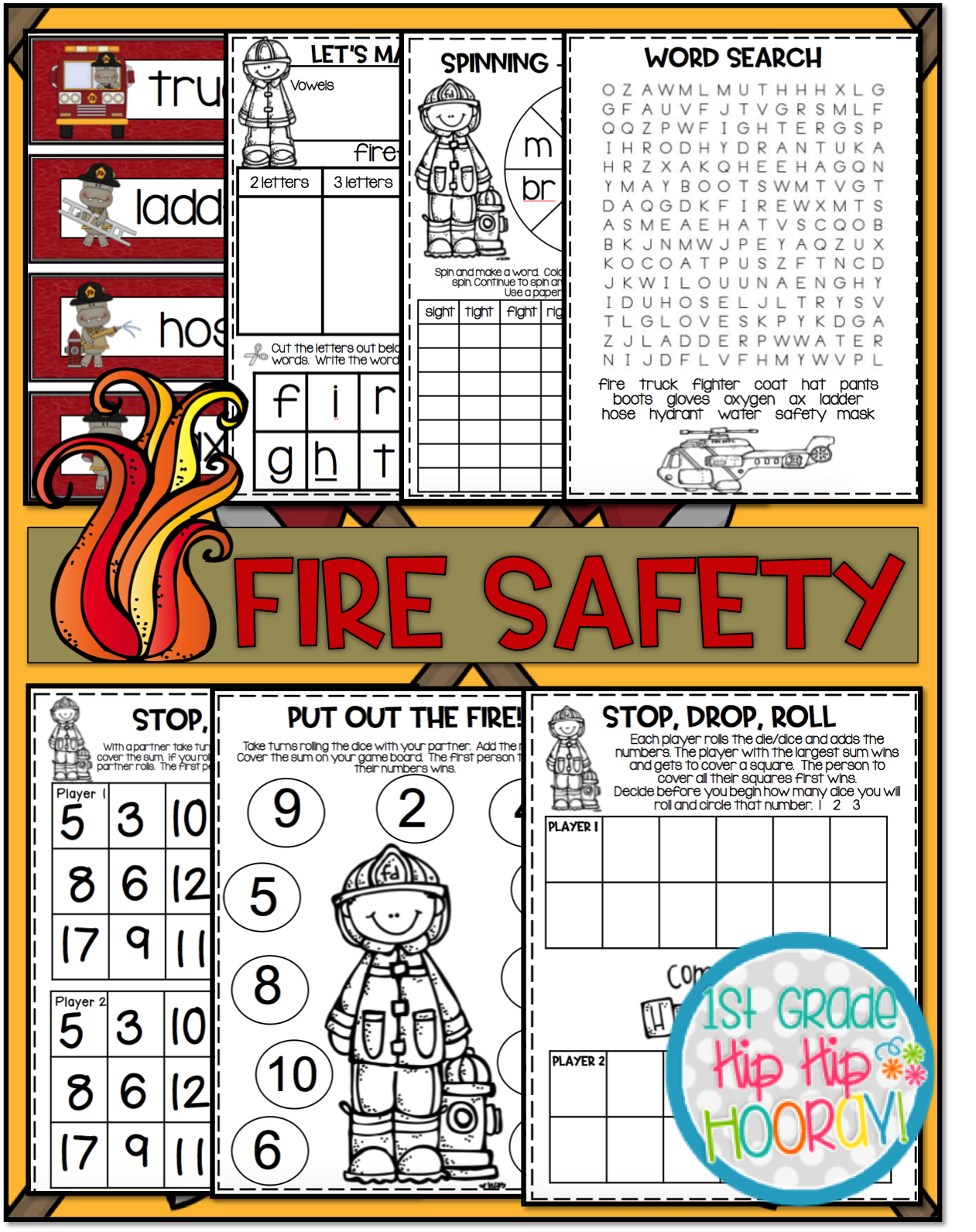 1st Grade Hip Hip Hooray!: Fire Safety Month