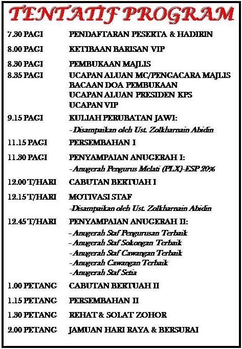 Contoh tentatif program hari keluarga - consultfaher