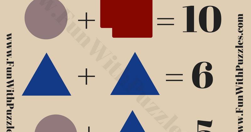 Algebra Math Puzzle for Students: Find the Square Value