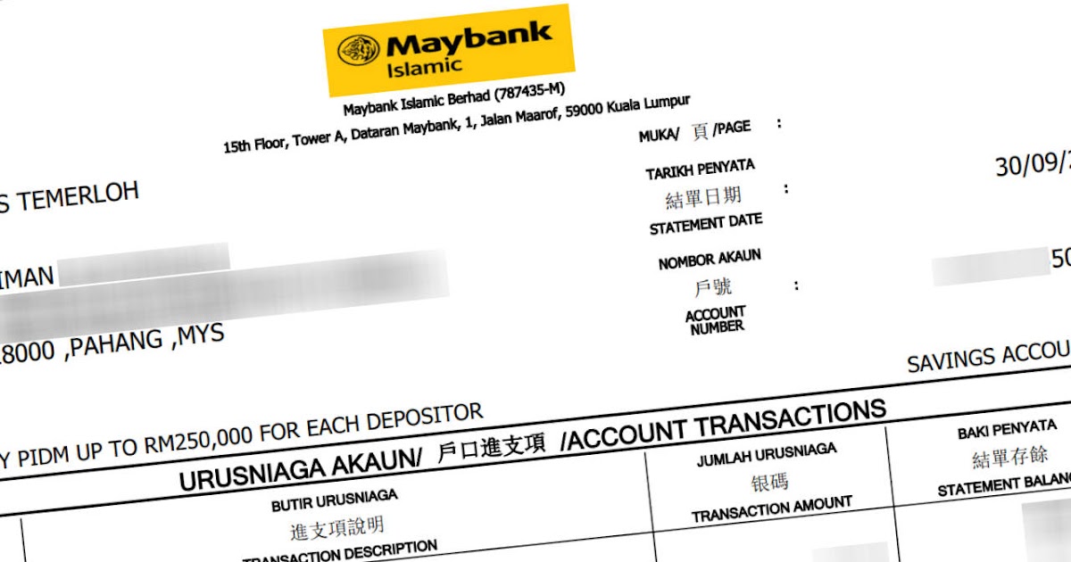 contoh bank statement maybank - Jason Hemmings