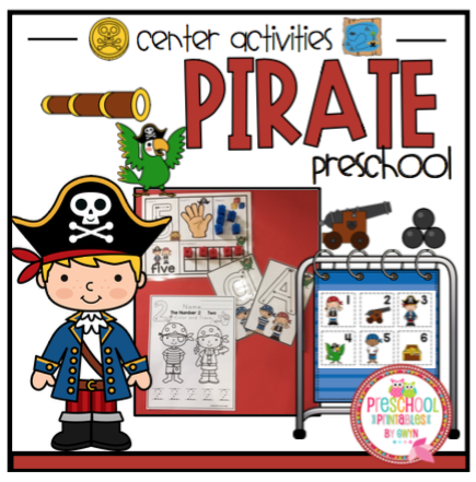 Pirate Center Activities ~ Preschool Printables