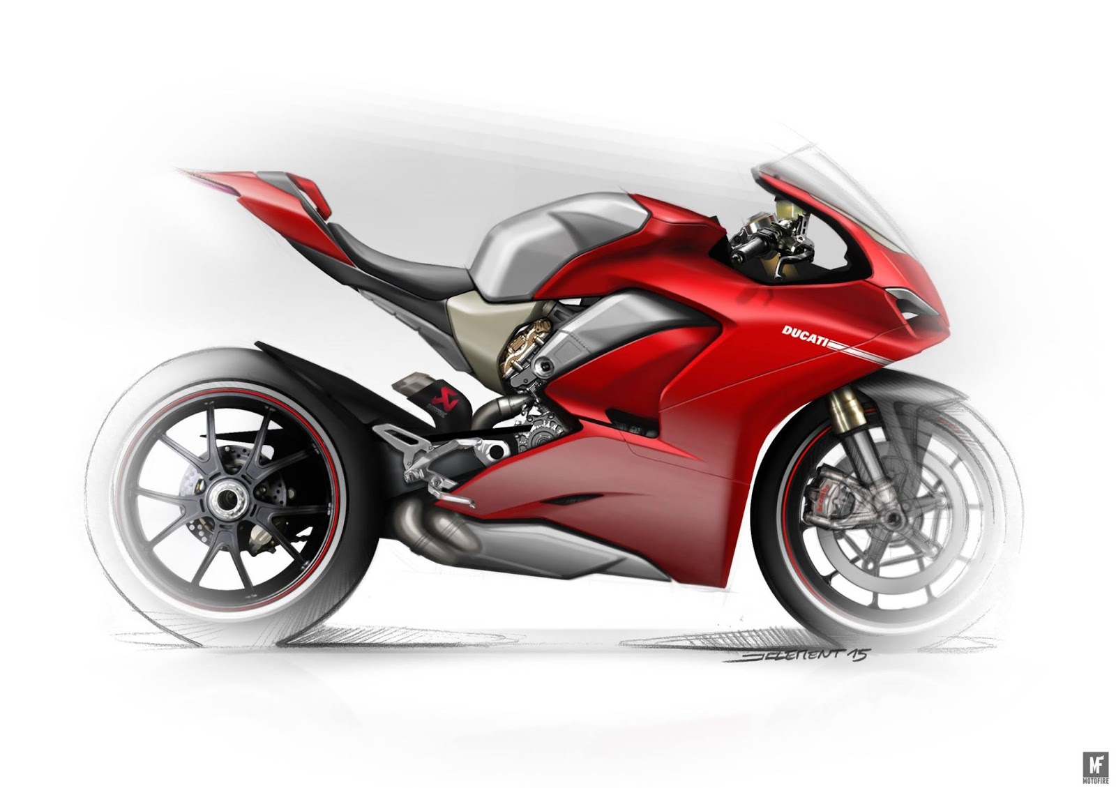 Racing Cafè: Design Corner - Ducati Panigale V4 Sketches by Julien Clement