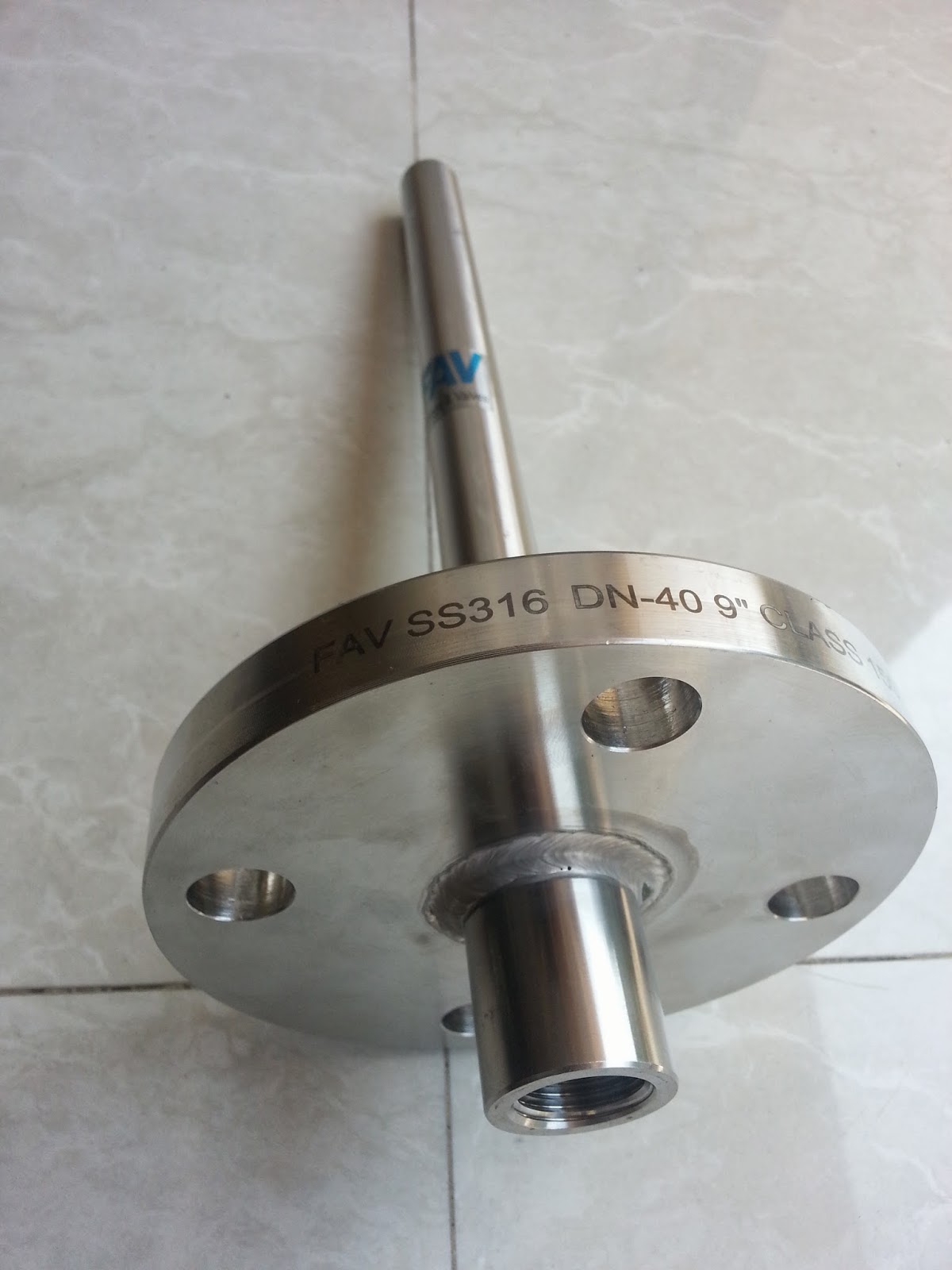 Thermowell: SS Thermowell, DN40,9" Class 150