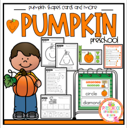 Pumpkin Shapes Worksheets and Vocabulary Cards (File Updated ...