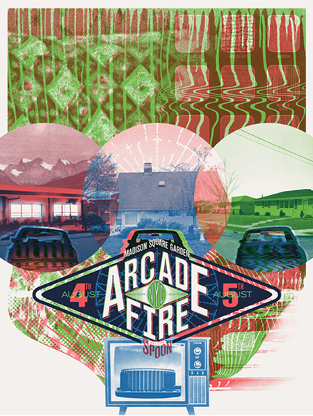 Flyer Goodness: Arcade Fire Posters by Burlesque of North America