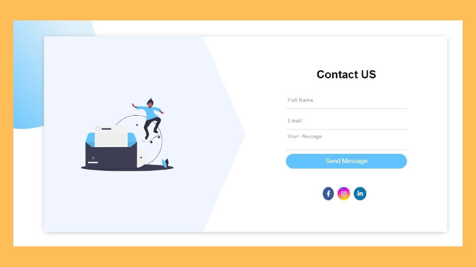 Contact Us Page In Html & Css With Cool Animations