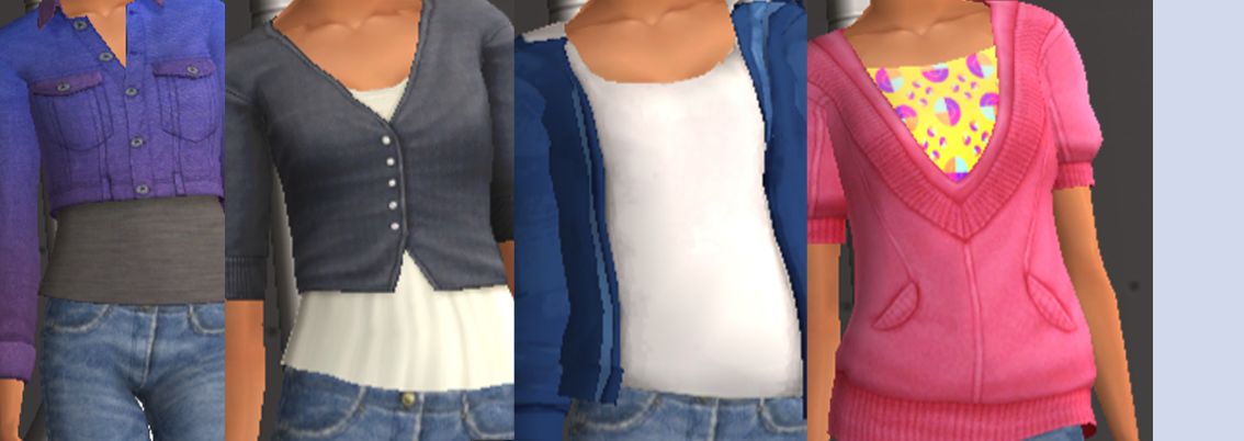 ': FEMALE TOPS SIMS 2