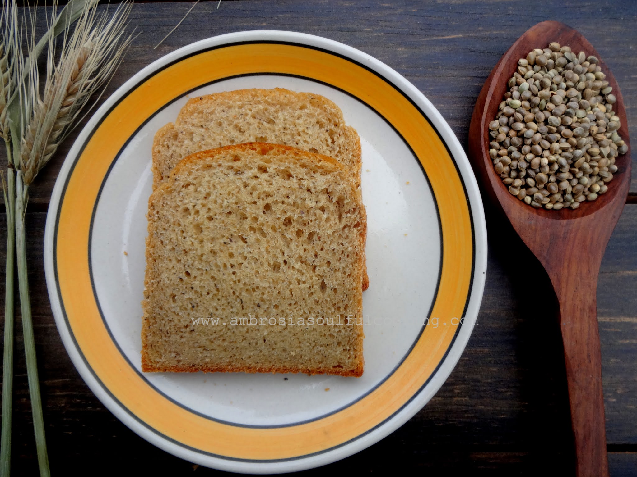 Hemp and Honey Whole Wheat Bread / #BreadBakers | Ambrosia