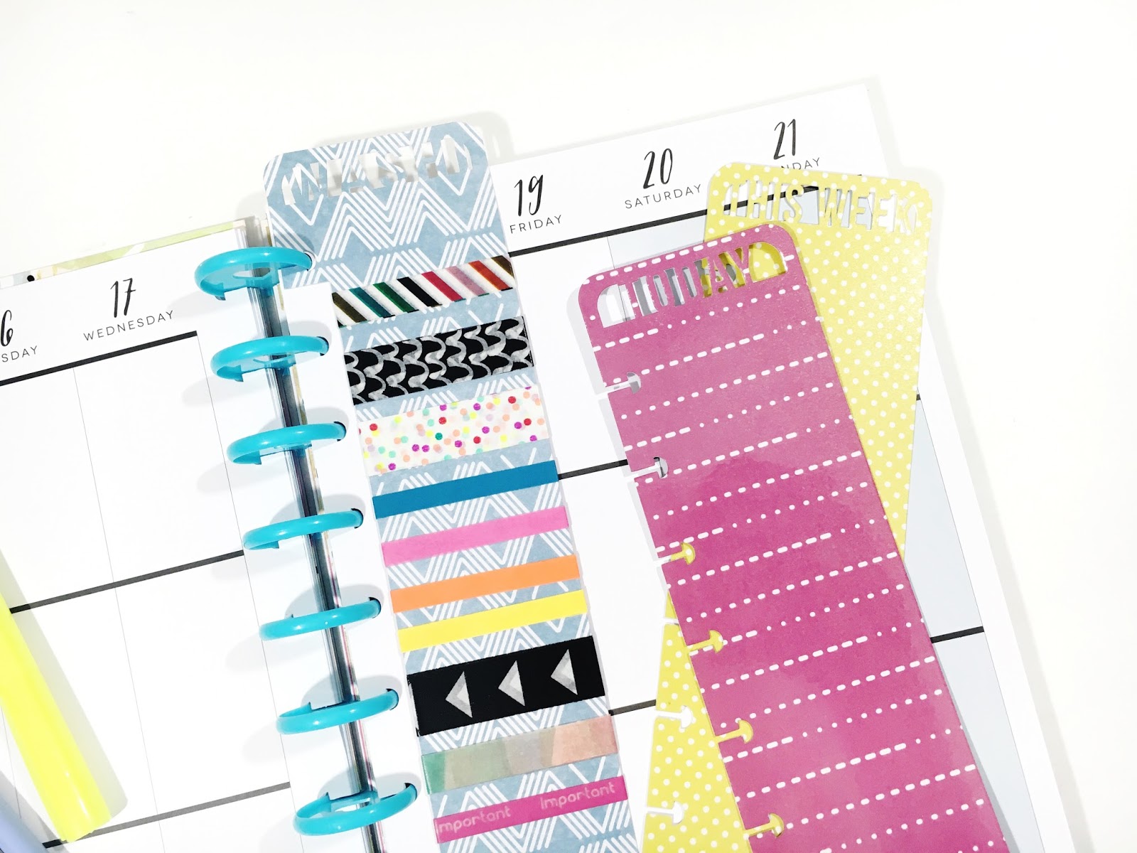 five sixteenths blog: Make it Monday // DIY Happy Planner Bookmarks