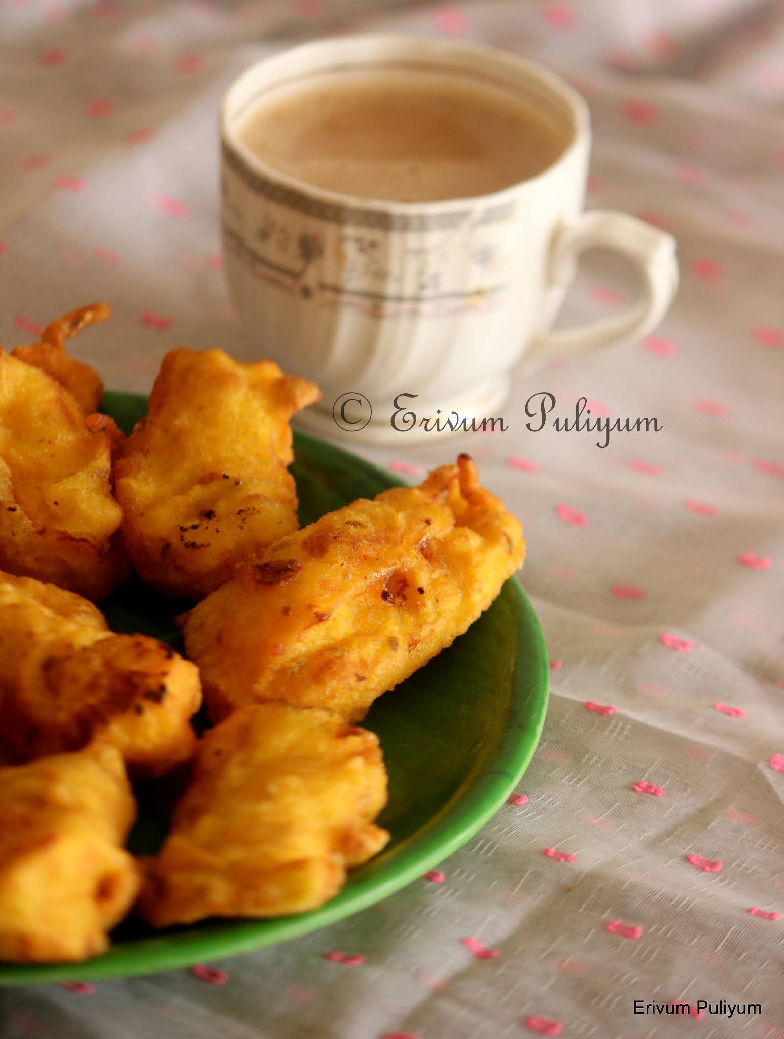 Erivum Puliyum: Chakkapazham Pori with Stuffing | Jackfruit Fritters ...