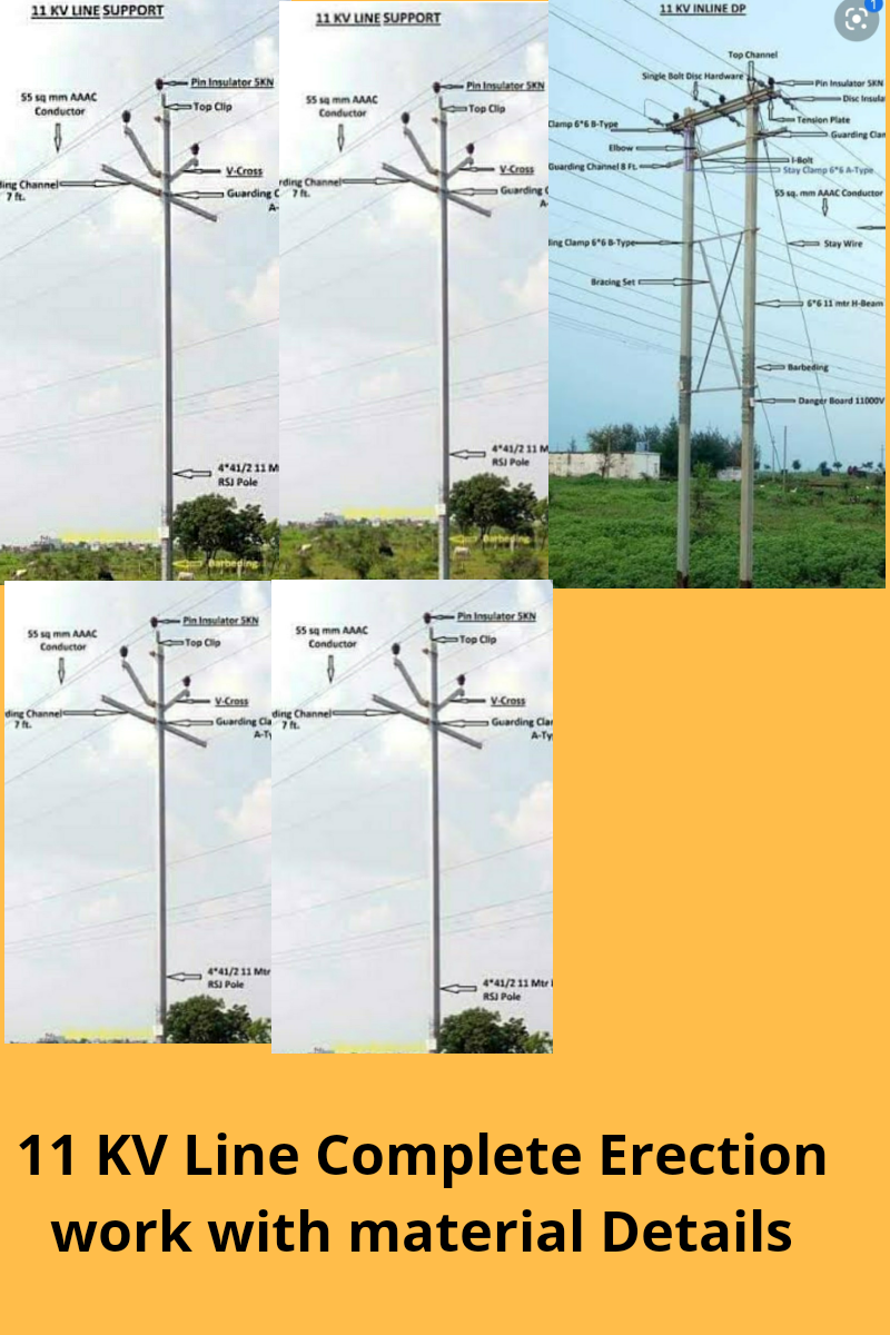 Electrical Engineering: 11 KV Line complete erection work with material ...