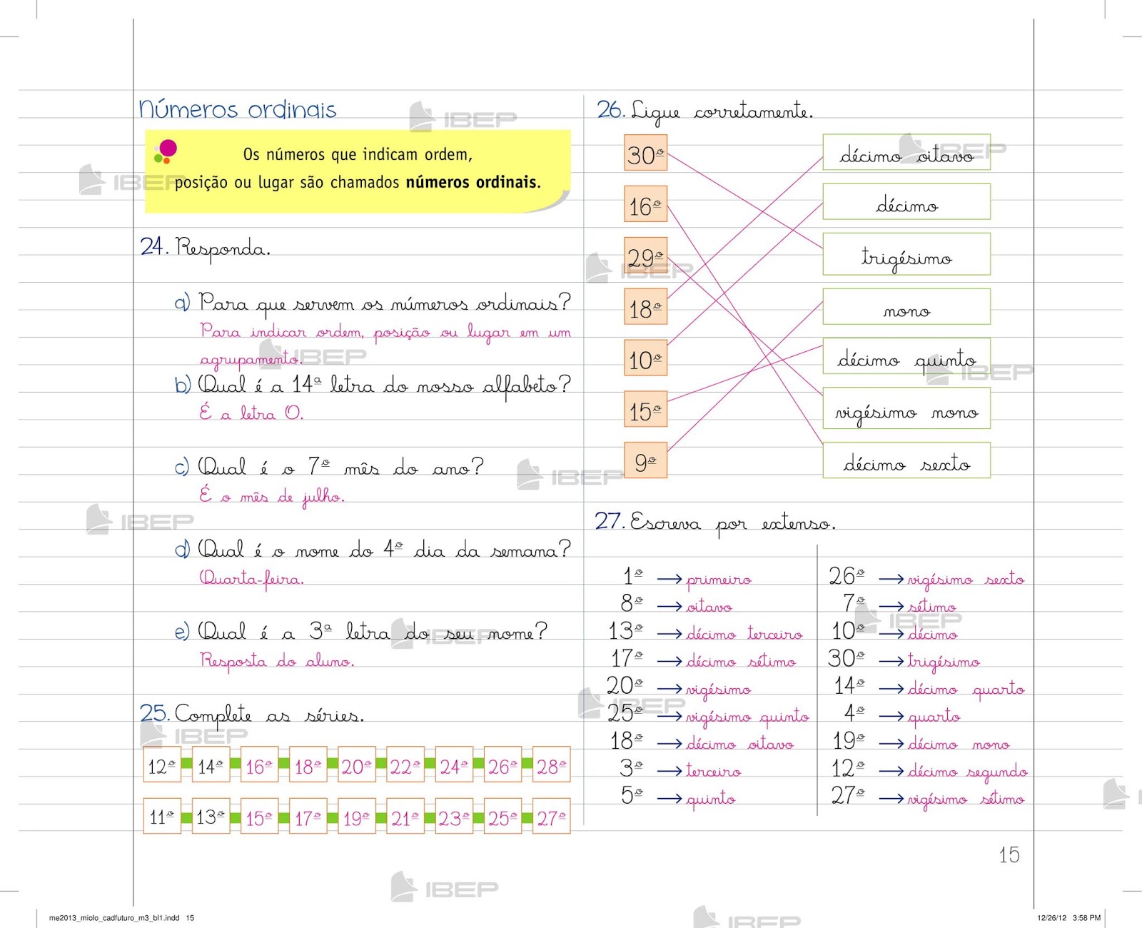 CADERNO DO FUTURO 3 ANO MATEMÁTICA PROFESSOR. - Aprender e Brincar
