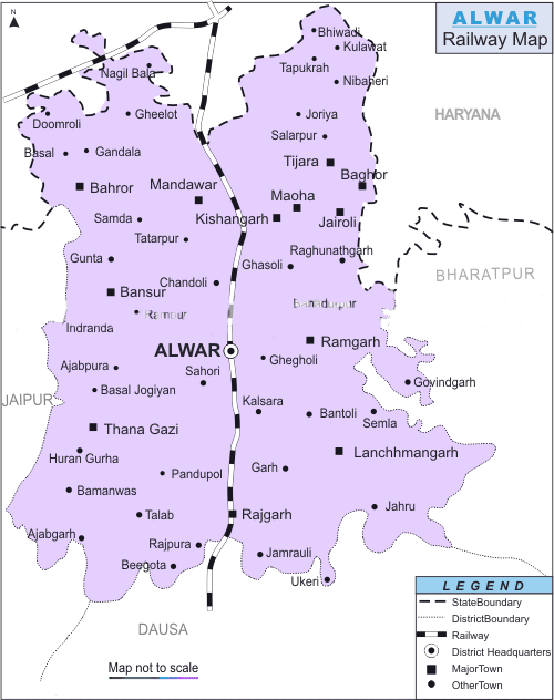 Rail-Map-india: Alwar_railway_map