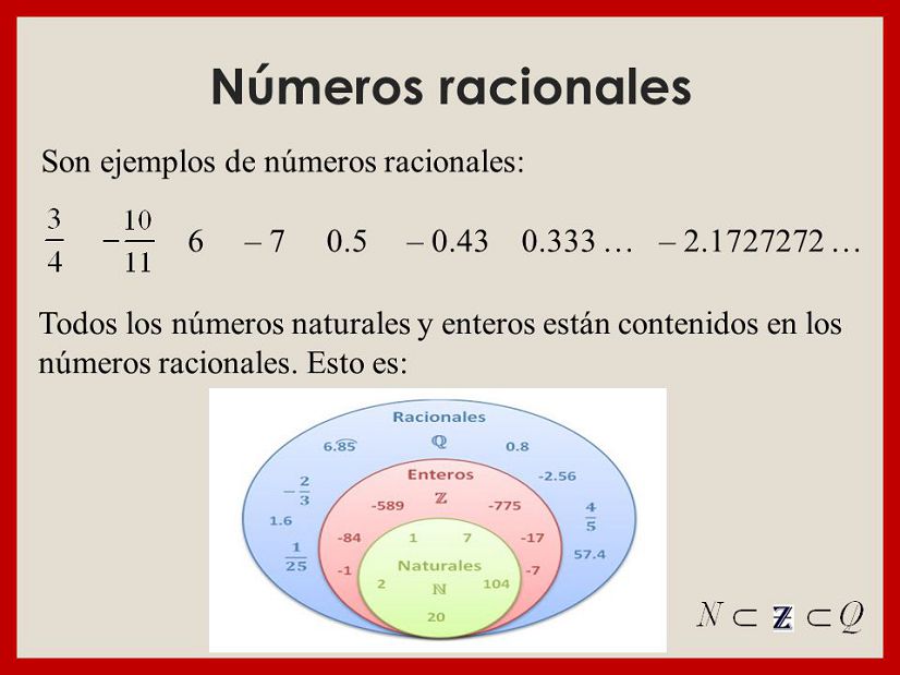 MATEMÁTICA: NÚMEROS RACIONALES